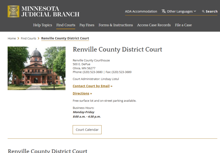 Renville County Court Calendar - Renville County Jail Roster